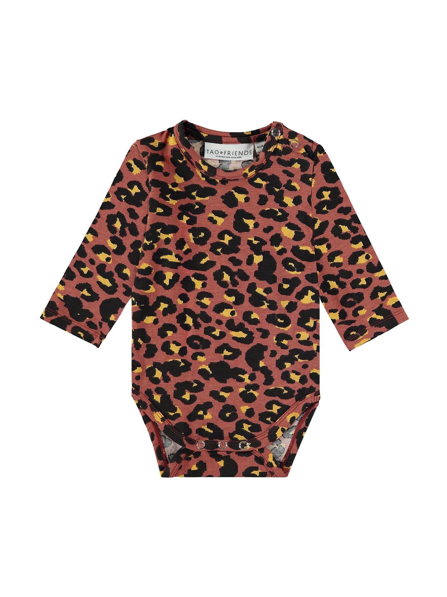 Organic Baby Body with DIGI LEO RED print – Tao & Friends